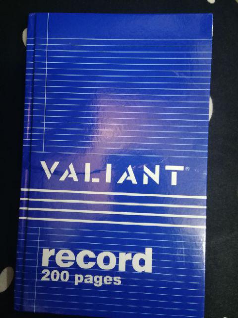 Valiant Record Book / Log Book | Shopee Philippines
