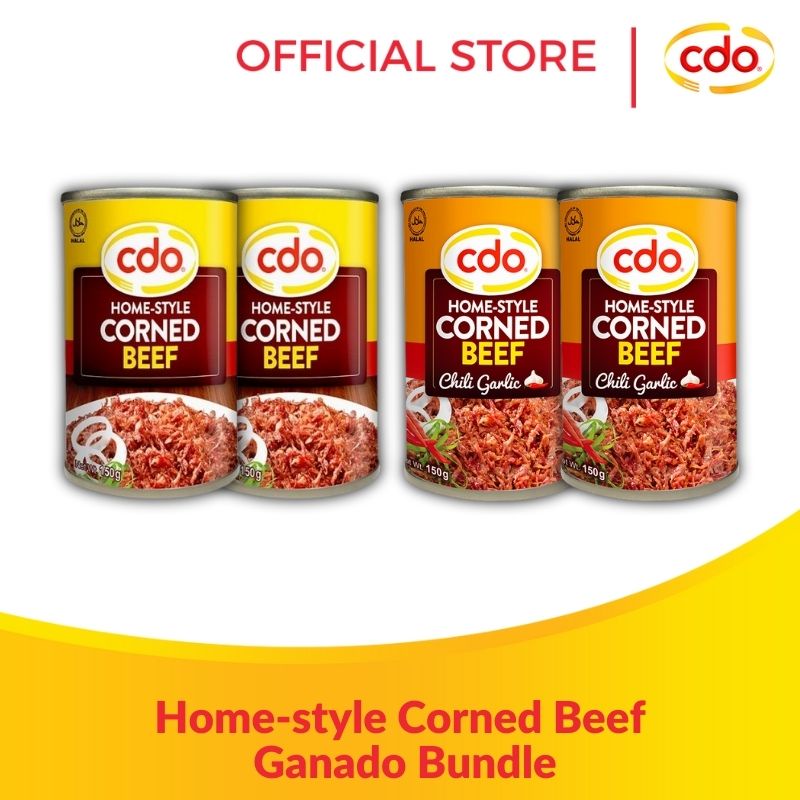 (2PCS) CDO Home-Style Corned Beef Classic 150g and (2PCS) Chili Garlic ...