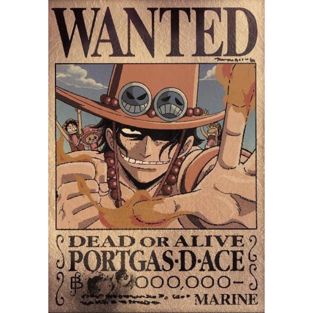 One Piece Wanted Poster with Borderless Frame (Ace) | Shopee Philippines