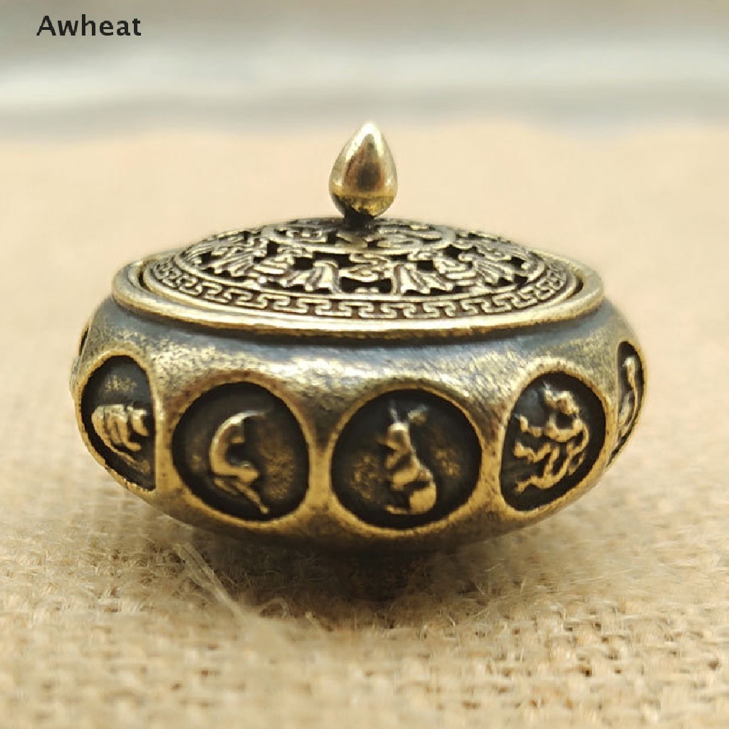 Awheat Copper Incense Burner Twelve Chinese Zodiac Signs Censer Sticks ...