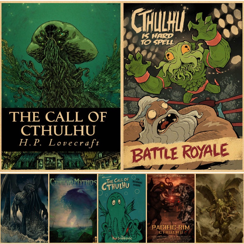 H. P. Lovecraft Cthulhu poster Art Prints movie home decor wall art ...
