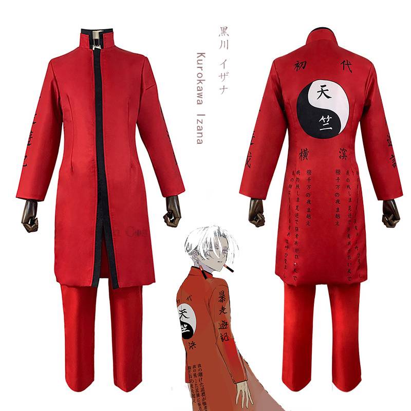 Anime Tokyo Revengers Izana Kurokawa Cosplay Costume Tenjiku Trench ...