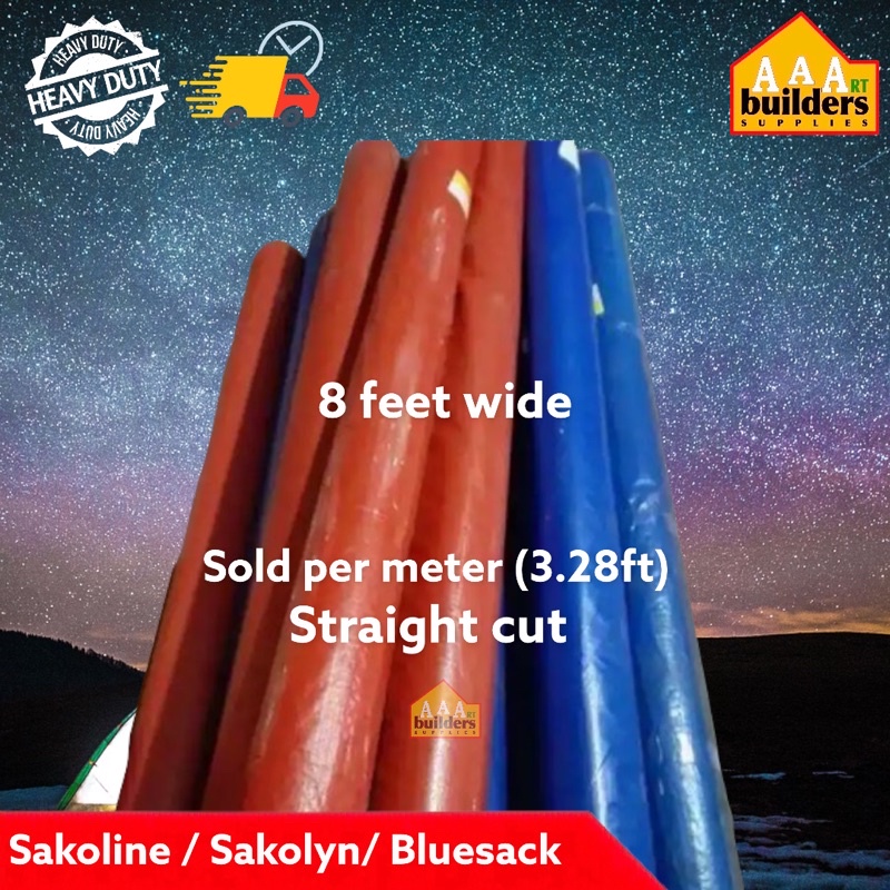 Sakoline Sakolyn Bluesack Lona Blue/Orange SOLD PER METER (3.28ft ...