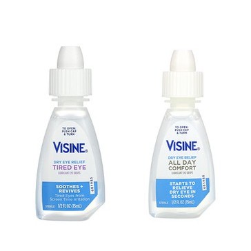 Visine Dry Eye Relief Lubricant Eye Drops Tired Eye ALL DAY COMFORT 1/2 ...