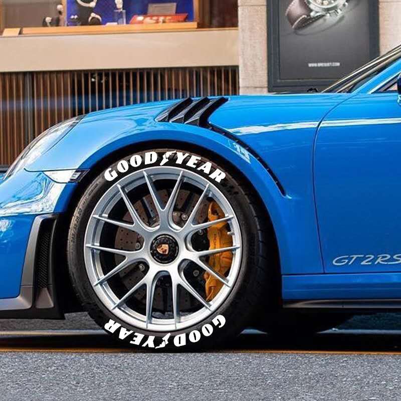 GOODYEAR Car Stickers tire sticker 3D PVC Letterings White Car ...