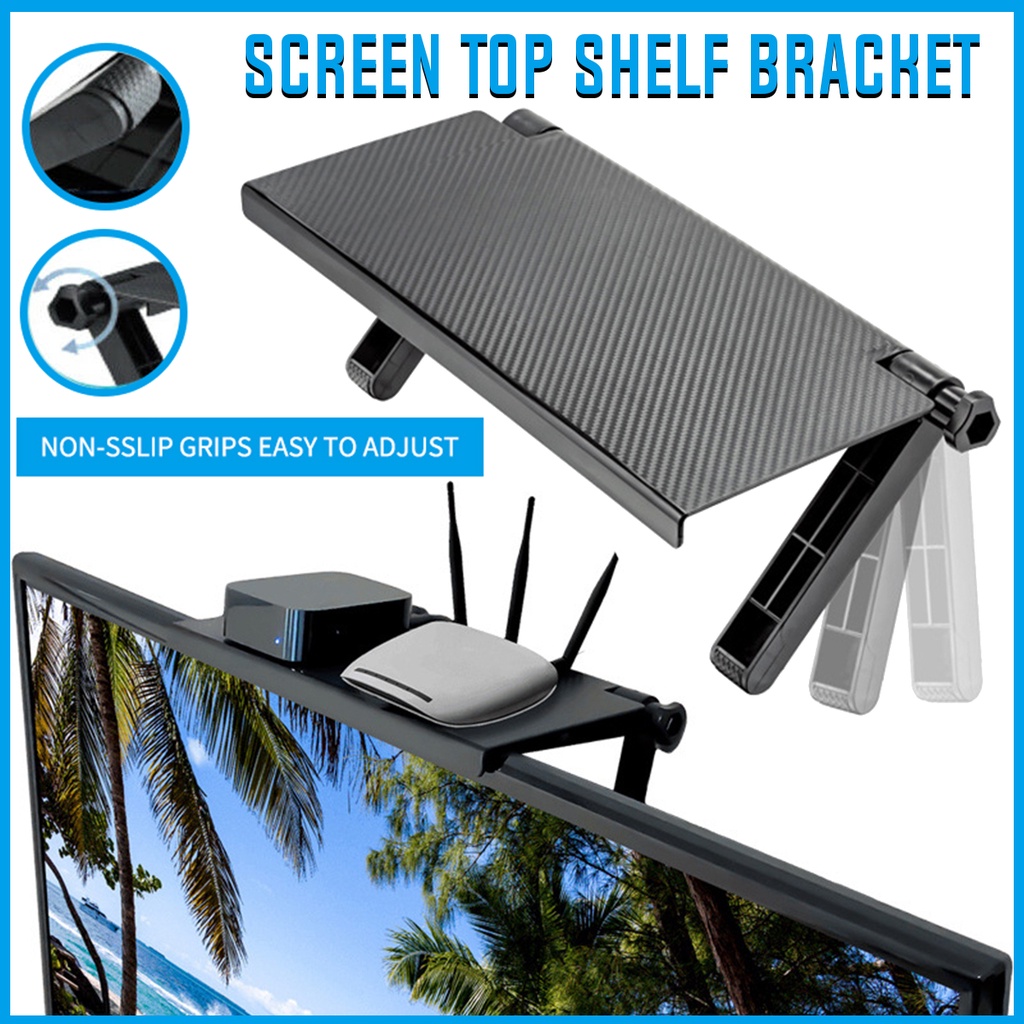 Adjustable Screen Top Shelf Display Shelf Computer Monitor Riser ...