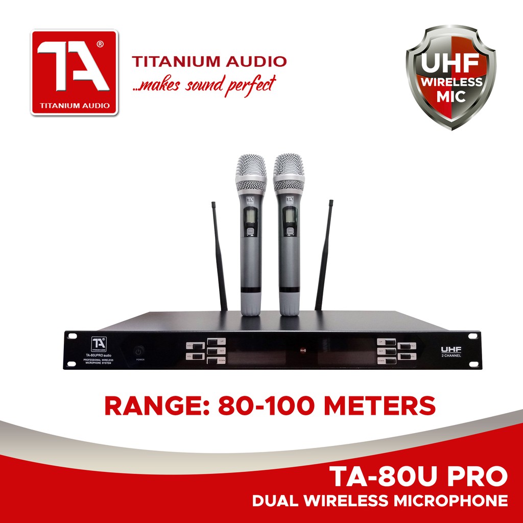Titanium Audio Professional Dual Wireless Microphone TA-80U Pro ...