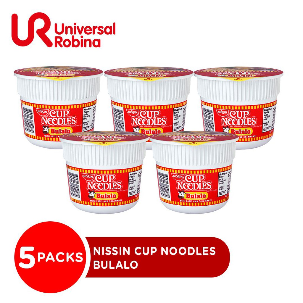 Nissin Cup Noodles Mini Bulalo (40G) - 5 Packs | Shopee Philippines