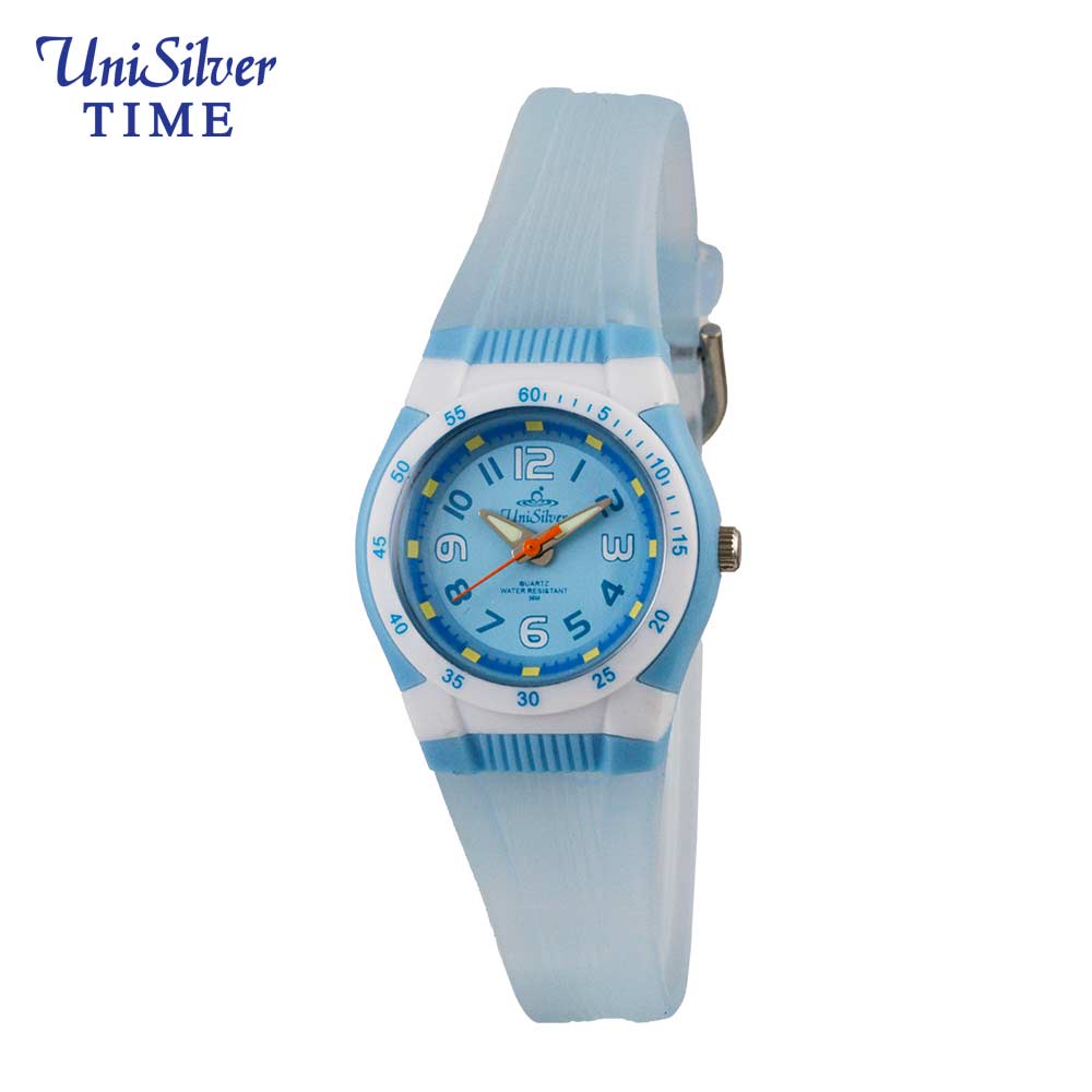 UniSilver TIME Women's Light Blue Rubber Watch KW534-2444 | Shopee ...