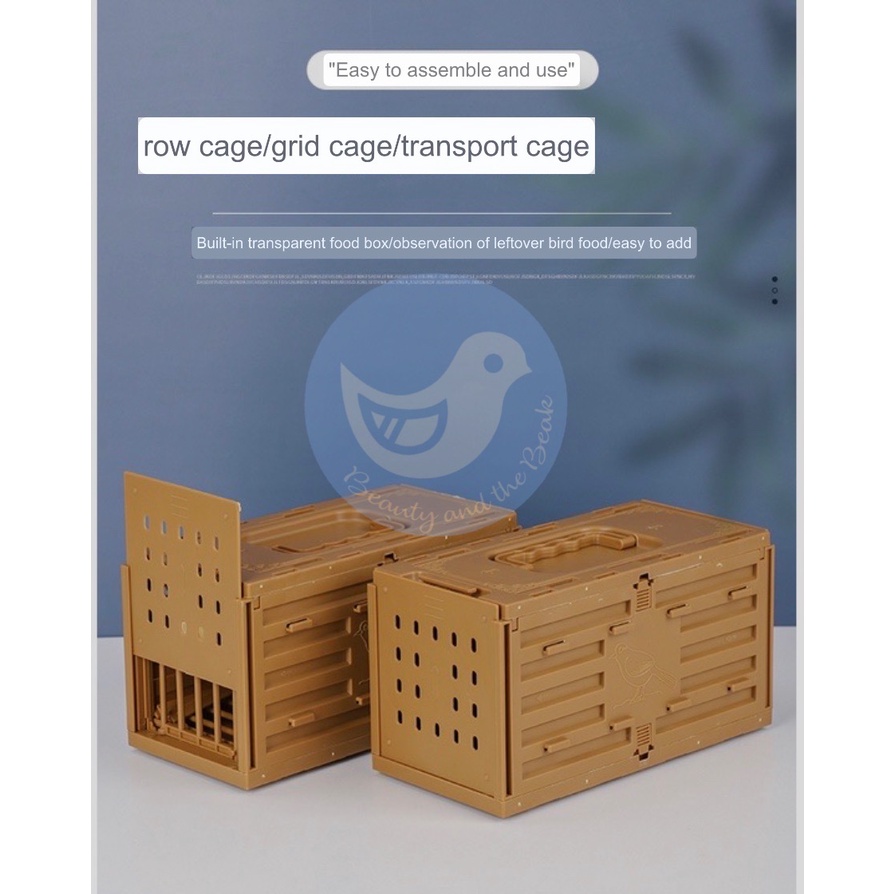 1 PIECE Portable Interlocking Transport Bird Cage House for parrot ...