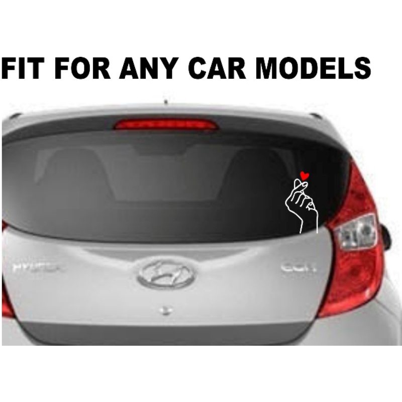 Heart Gesture Car Sticker for Hyundai Eon/Starex/Tucson/Santa Fe/Accent ...