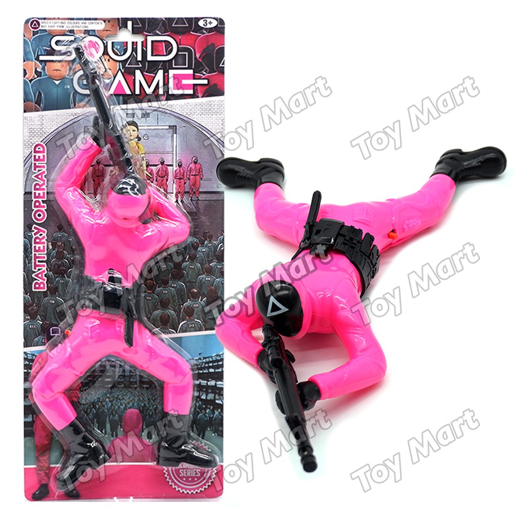 SQUID GAME Pink Soldier Crawling Electric Climbing Soldier Toy Battery ...
