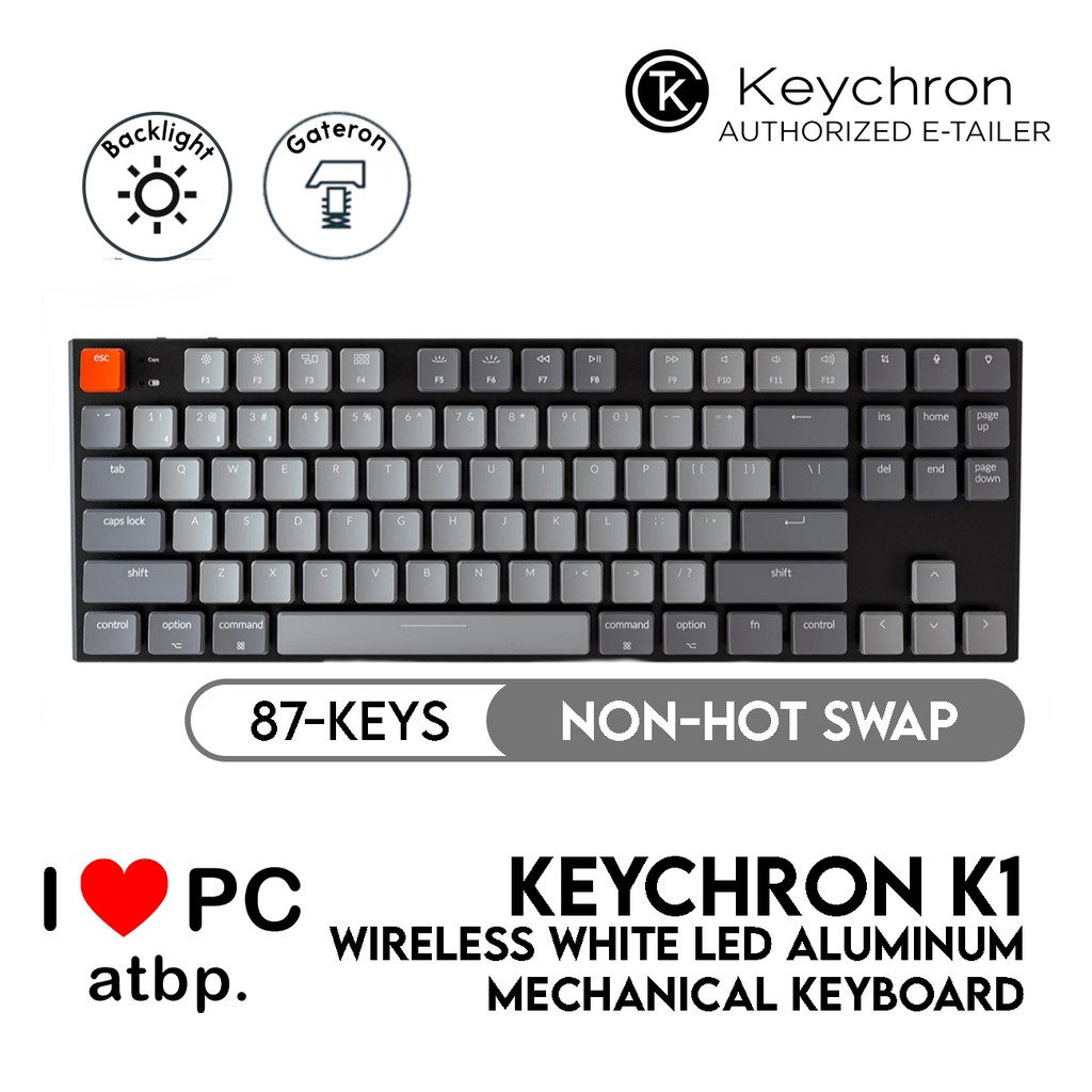 Keychron K1 Wireless Mechanical Keyboard (Tenkeyless,Wired/Bluetooth ...