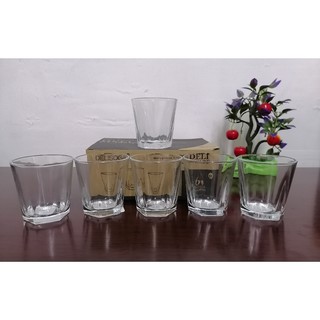 Delisoga Deli Glassware Glass Transparent Drinking Set 6pcs 6cm CB011-1 ...