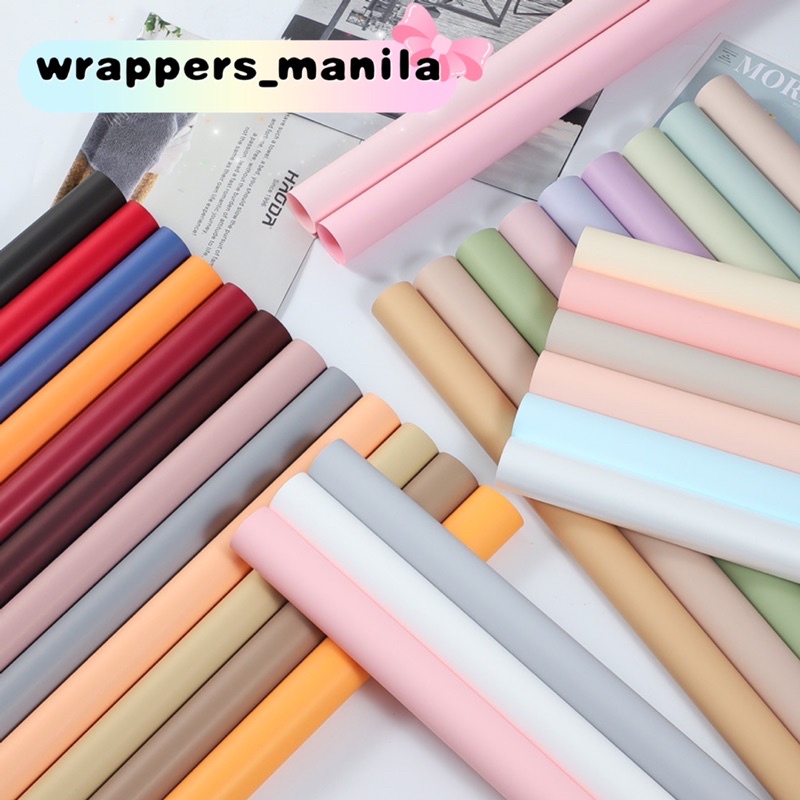 20pcs Quality Single Tone Colored Wrappers Flower Wrapper Bouquet ...