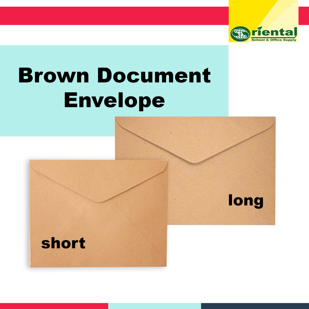 Set of 10 Document Envelope - Brown Envelope - Long and Short Sizes ...