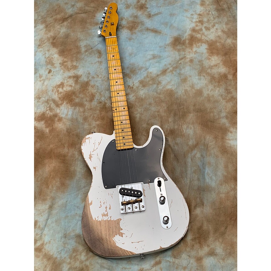 Fender Telecaster White Guitar Aged Relic Vintage White, 6 Strings ...