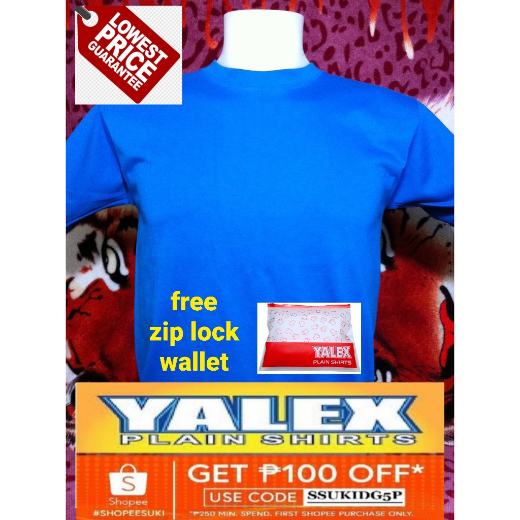 Yalex Plain Shirt Aqua Blue Roundneck - NO MINIMUM - kids to adult ...