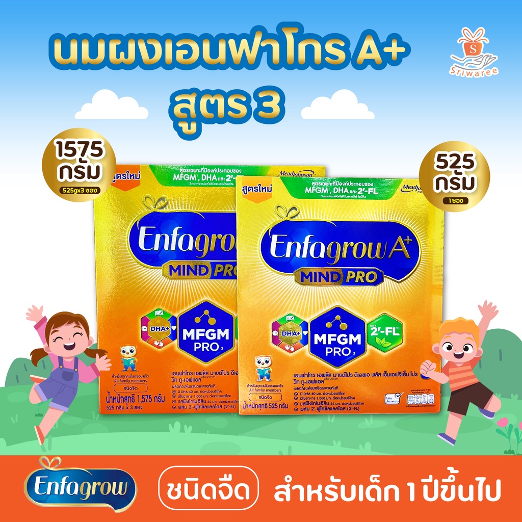 Enfagrow Milk Powder A + Formula 3 Plain Flavored 1575 G. | Shopee ...