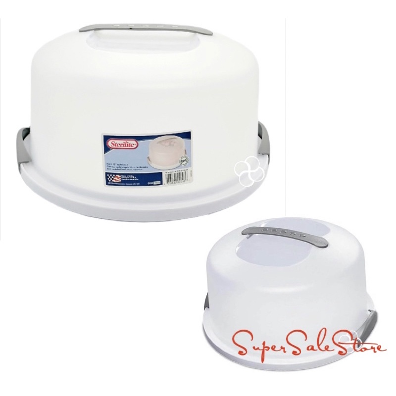 Sterilite Cake Server with Handle-White | Shopee Philippines