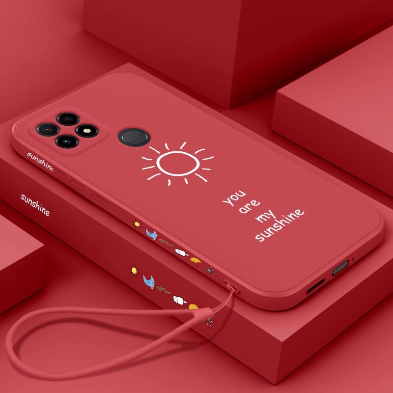 Casing OPPO A15 A15S Phone Case Simple Little Sun SoftCASE Silicone ...