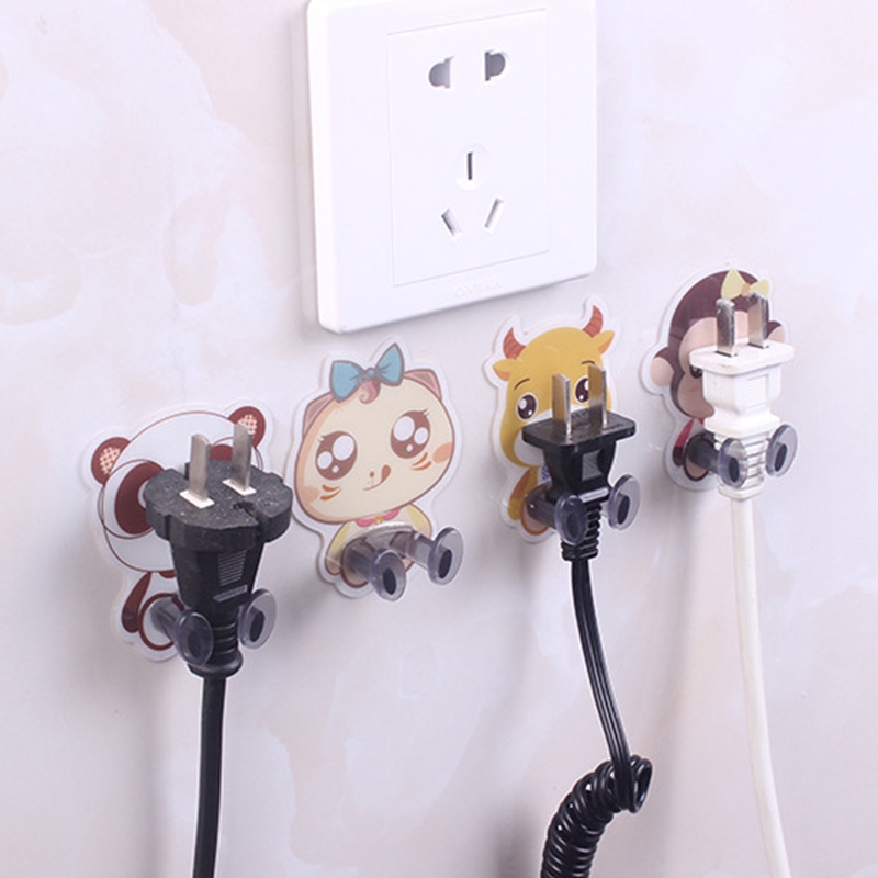Multi-function Wire Plug Hook Home Seamless Free Punch Plug Storage ...