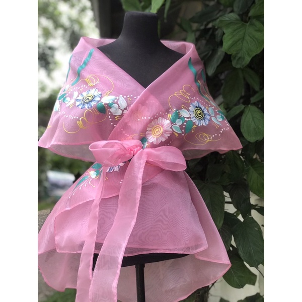 Modern Filipiniana wrap around (Pink) | Shopee Philippines