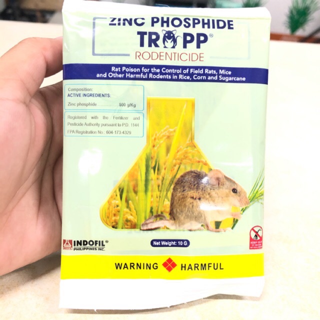 INDOFIL TRAPP ZINC PHOSPHIDE RODENTICIDE (RAT POISON) | Shopee Philippines