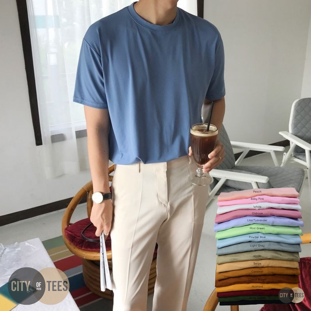 Oversized & Freesize Unisex Tshirts Korean Tees SkinTone Neutral Colour ...