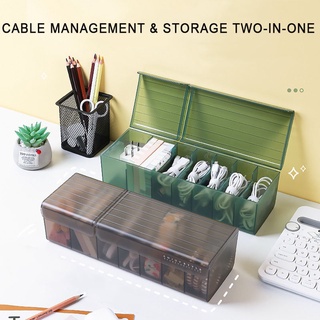 Plastic Cable Organizer Desktop Data Cable Storage Box Cable Organizer ...