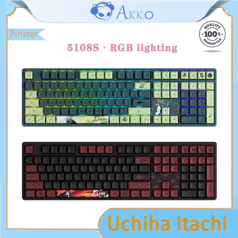 AKKO 5108S Naruto Uchiha Itachi animation joint theme USB mechanical ...