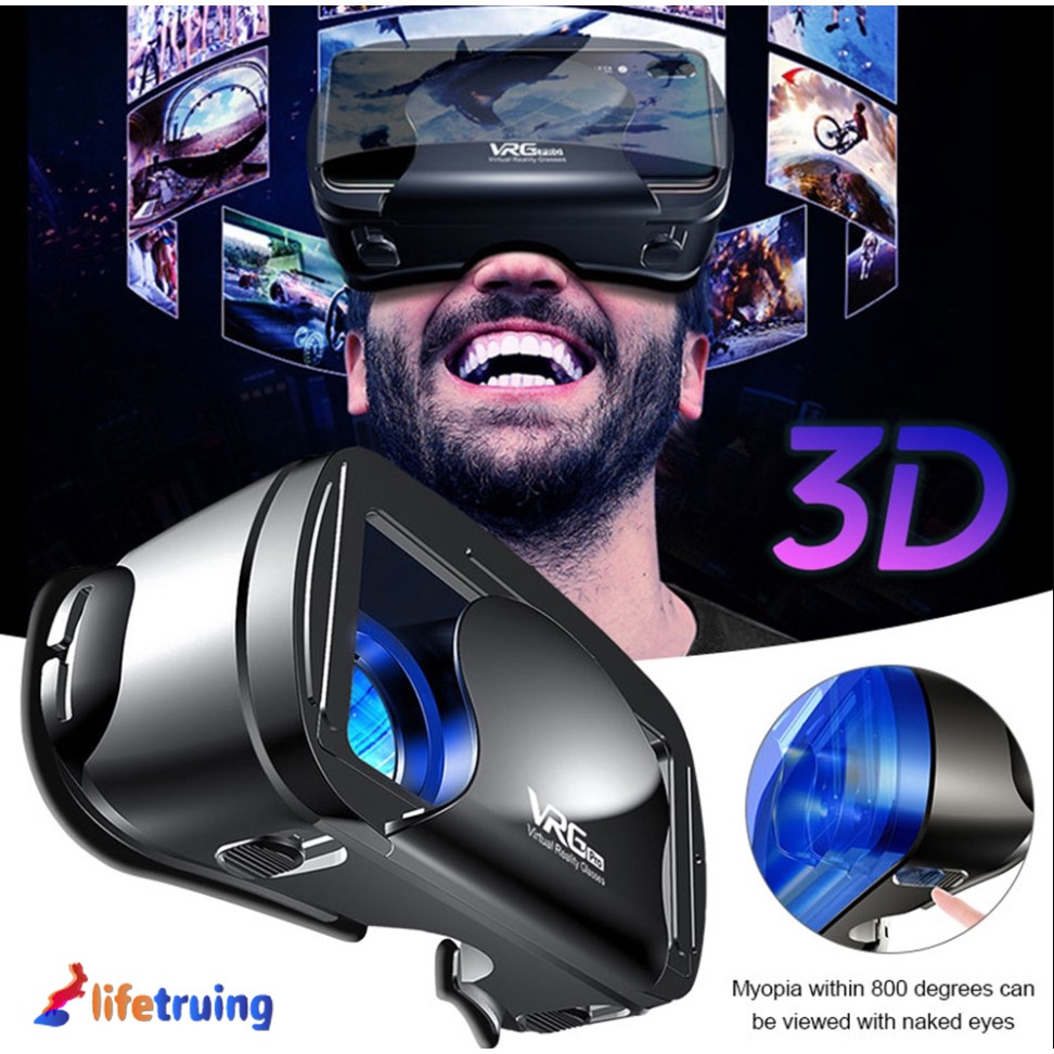 VRG Pro 3D VR Glasses Virtual Reality Full Screen Visual Wide-Angle VR ...