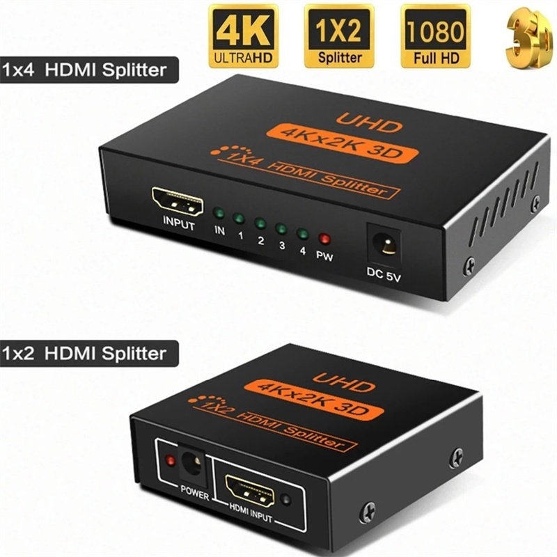 4K HDMI Splitter 1x4 1x2 Video HDMI Distributor 1 in 4 out 1080P HDMI ...