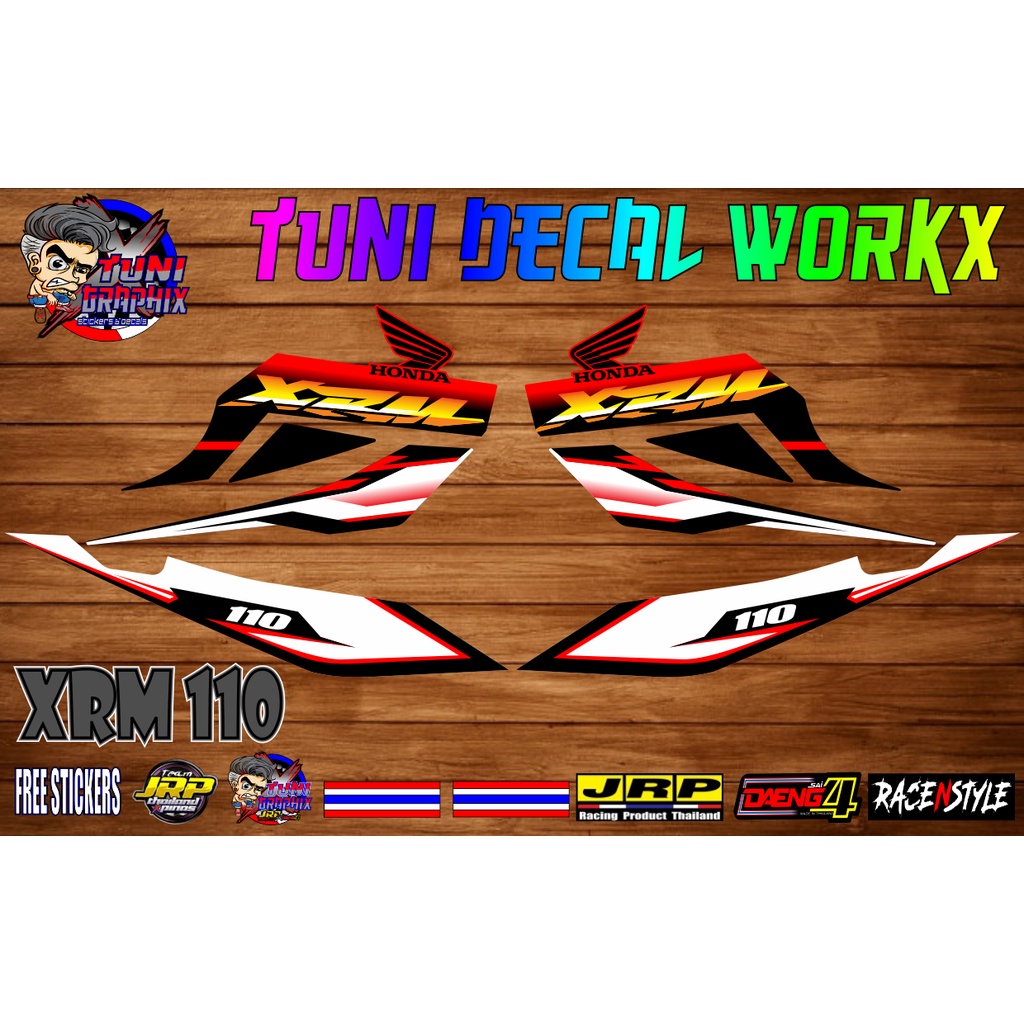 HONDA XRM 110 STOCK DECAL ( 7 COLORS ) | Shopee Philippines