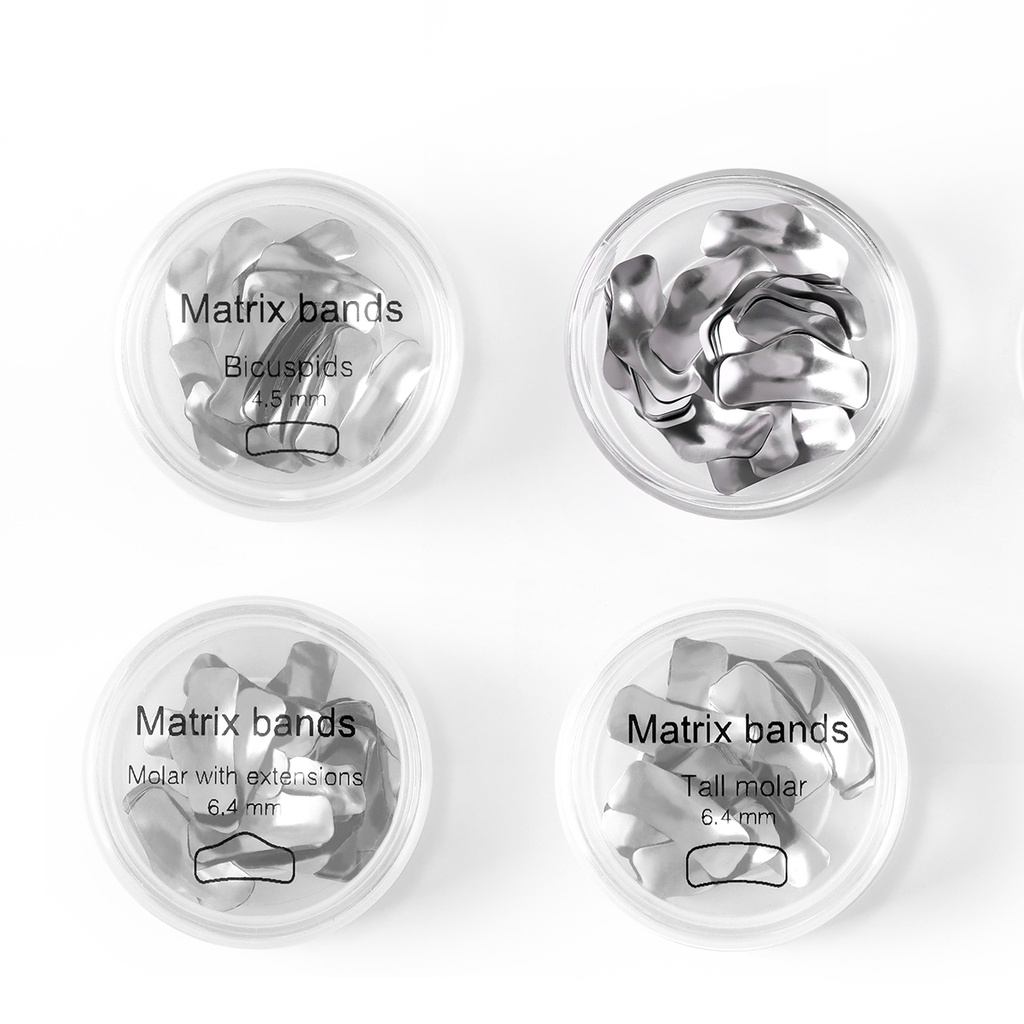 50Pc Dental Metal Matrices Sectional Contoured Matrix Refill | Shopee ...