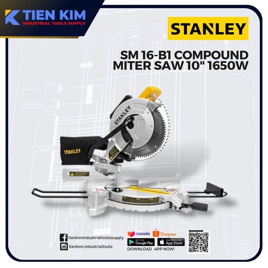 Stanley SM16 Compound Miter Saw 10" [ 254mm ] 1650W | Shopee Philippines