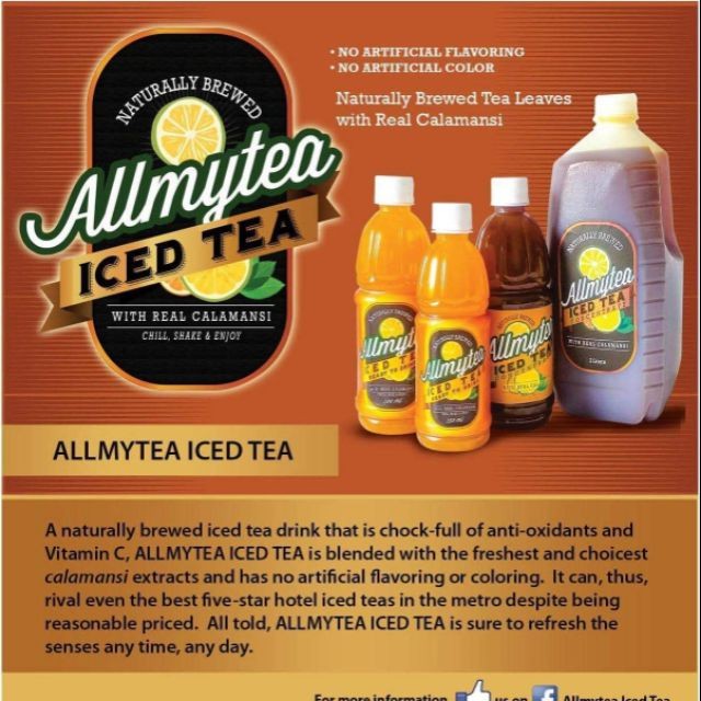 AllMyTea Naturally Brewed Iced Tea Concentrate | Shopee Philippines