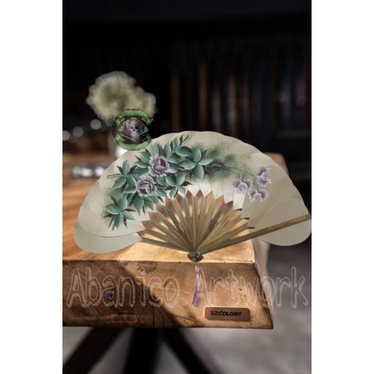 hand painted handmade hand fans abanico-gloria pamaypay | Shopee ...