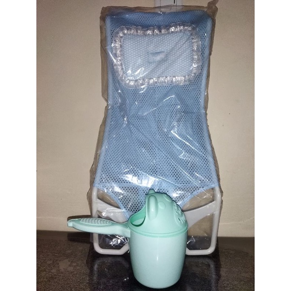 Baby Bath Net Bundle set with Baby Tabo/Plastic Dipper(Pink and Blue ...