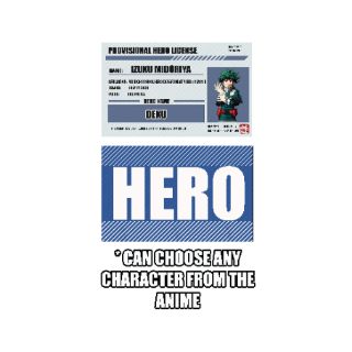 My Hero Academia Provisional Hero License Card Metallic | Shopee ...