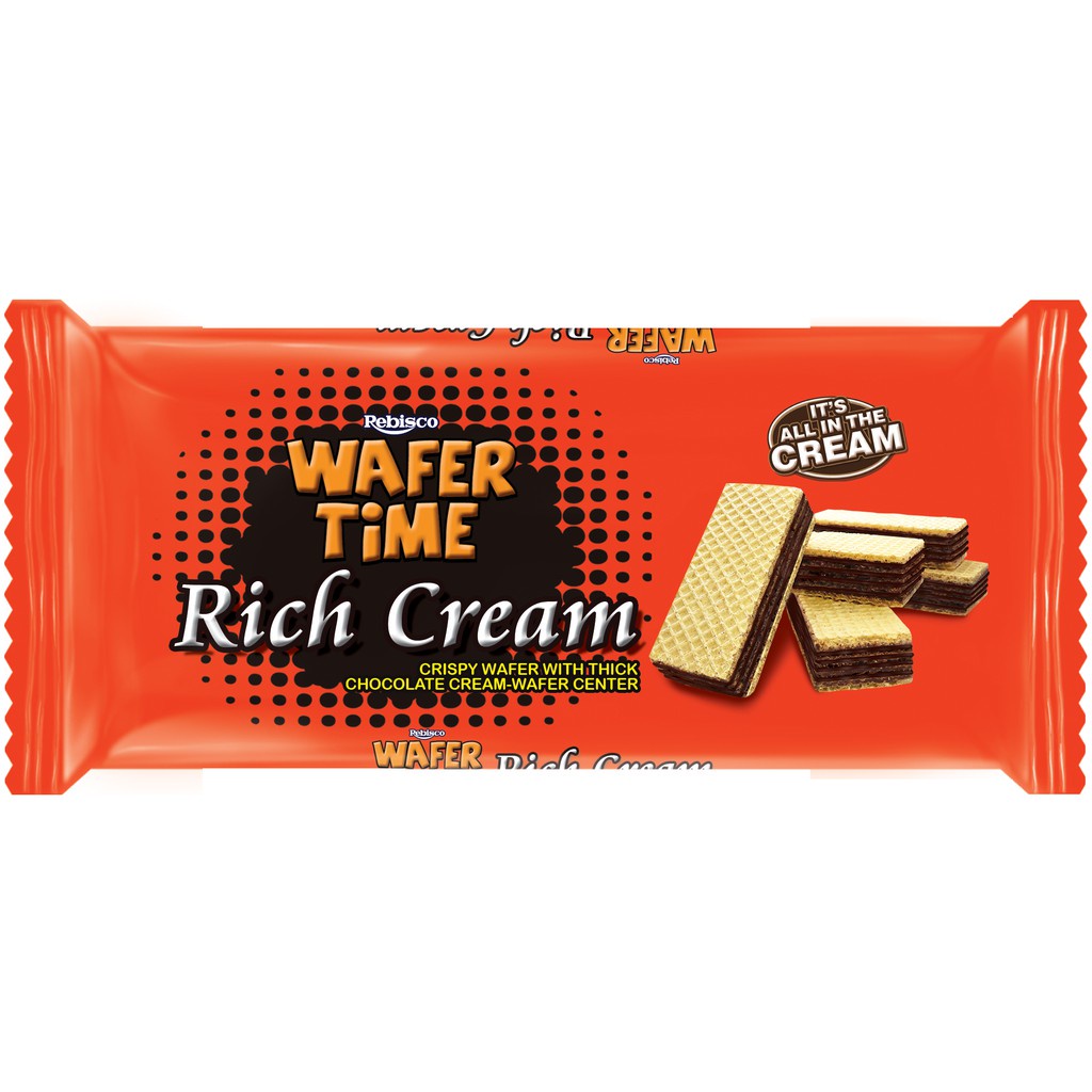 Wafertime Rich Cream Wafers Choco 27g x 10 Pieces Set of 2 | Shopee ...