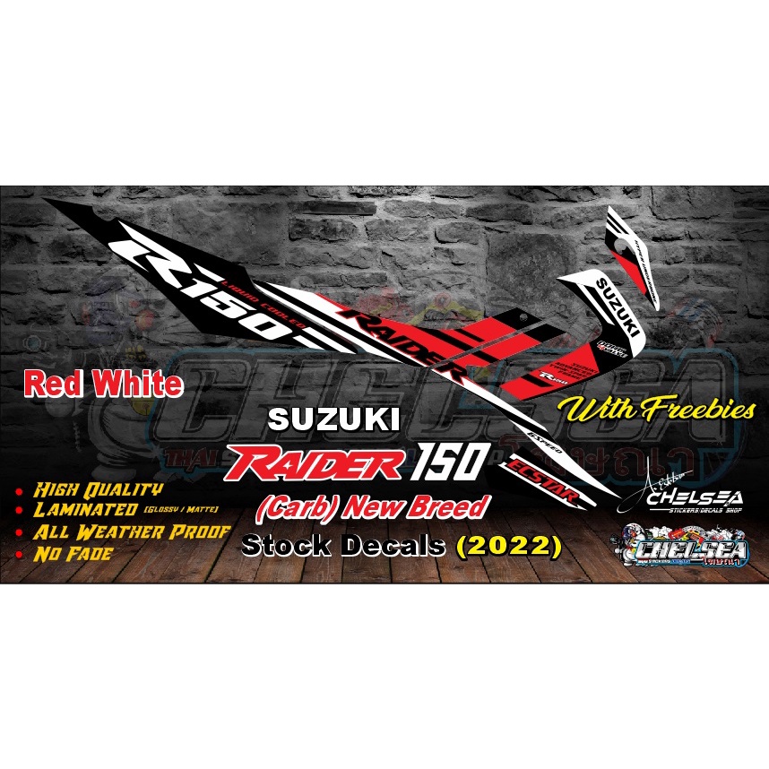 Suzuki Raider 150 New Breed (2022) Stock Decals /Stickers With Freebies ...