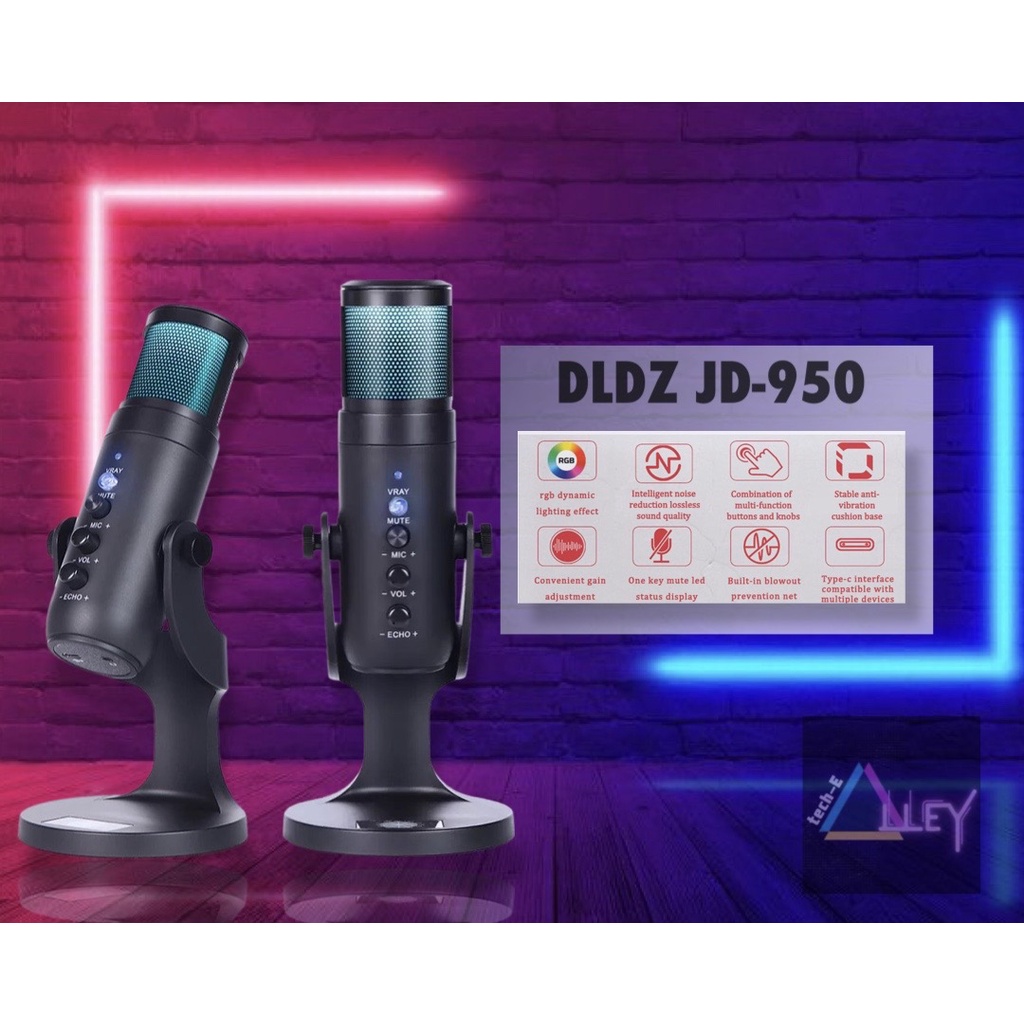 RGB Microphone - Mic Condenser for Gaming/Live Streaming/Recording Mic ...