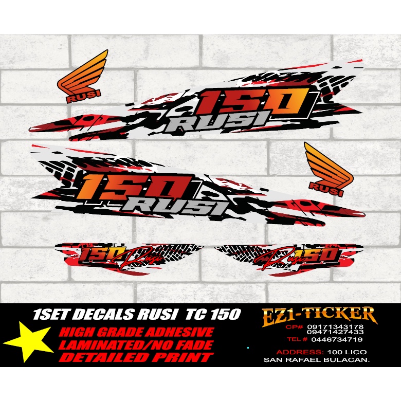 RUSI TC 150 DESIGN 4 DECALS | Shopee Philippines