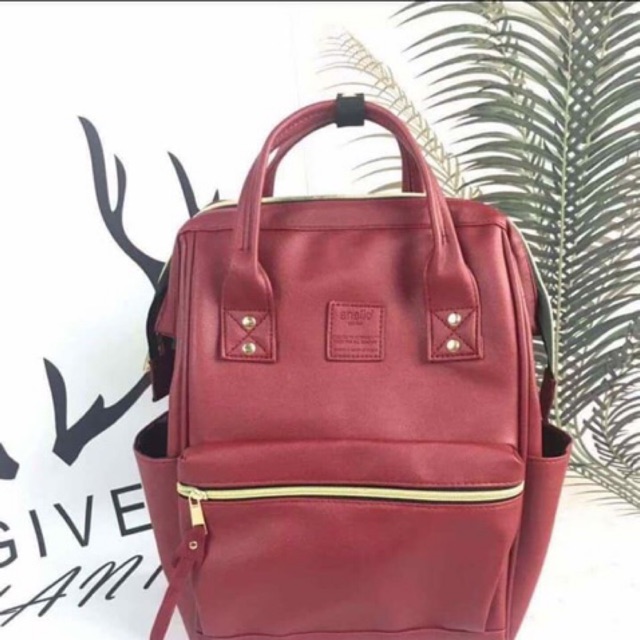 Anello Leather Bagpack 17 inches | Shopee Philippines