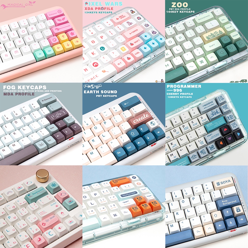 PBT Mechanical Keyboard Keycaps XDA/MDA/Cherry Profile For Gateron ...