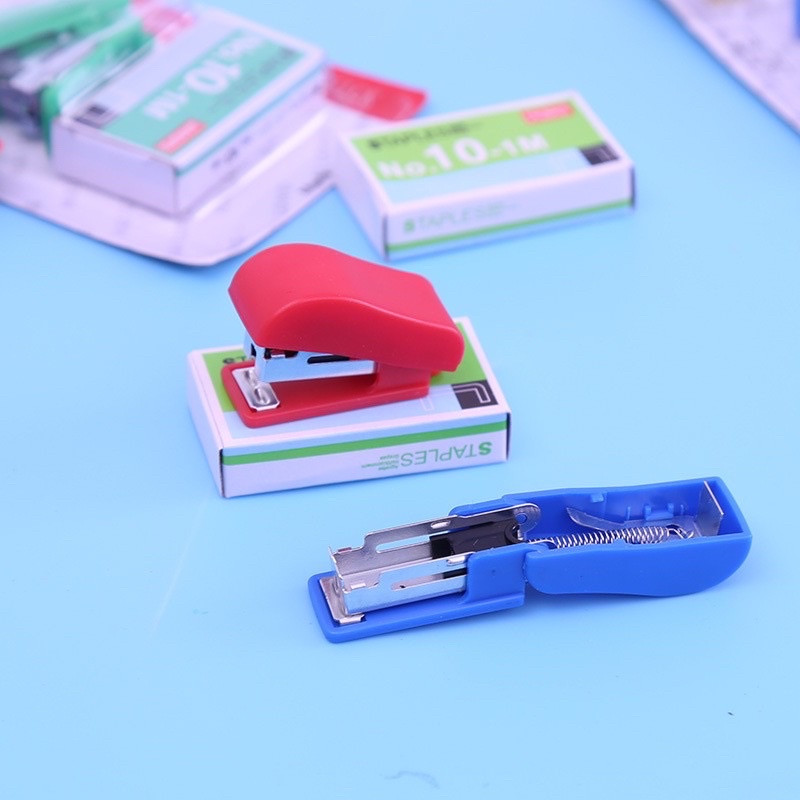 Mini Stapler Set Pupils Portable Convenient Stapler & staple | Shopee ...
