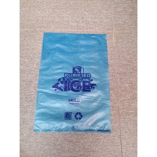 Ice plastic bag 1kg bluish printed 1000pcs | Shopee Philippines