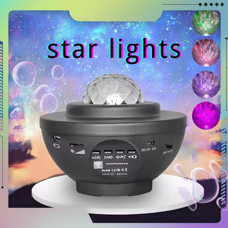 Galaxy Star Bluetooth Rotating Projection Light Laser Colorful Sky ...