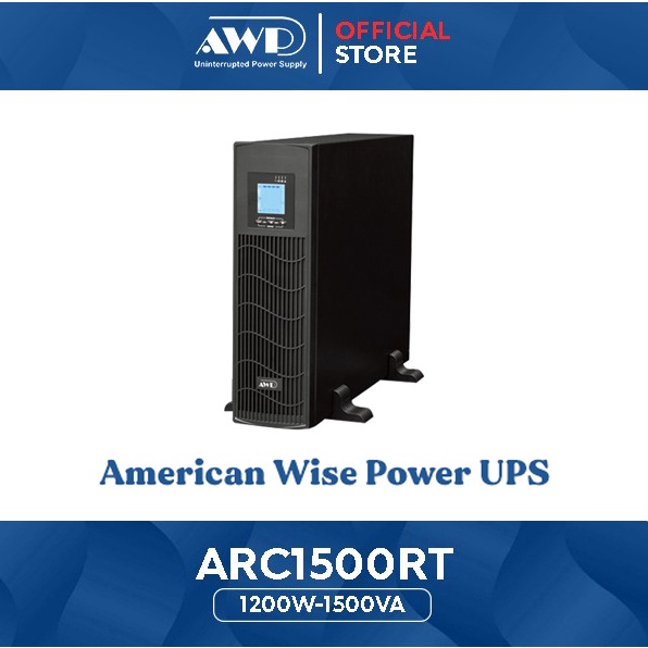 AWP ArcPure 1200W-1500VA UPS Pure Sine Wave with AVR Uninterruptible ...